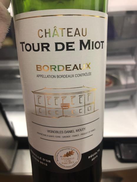 2014 Vignobles Daniel Mouty Tour De Miot, France, Bordeaux - CellarTracker