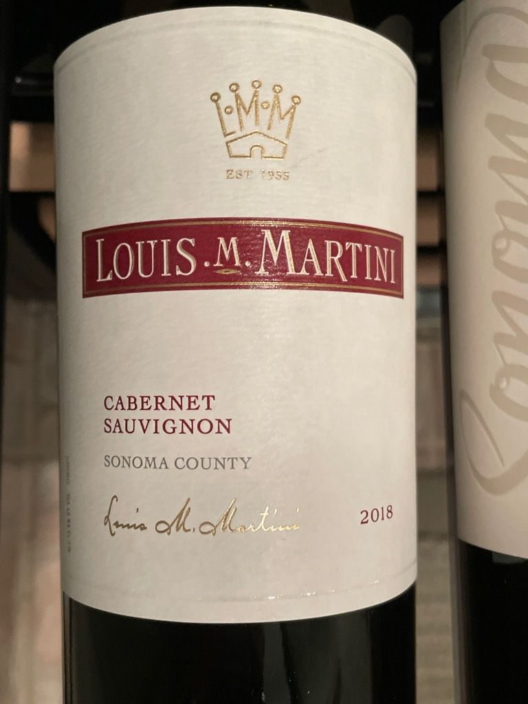 2018 Louis M. Martini Cabernet Sauvignon Louis' Selection, USA ...