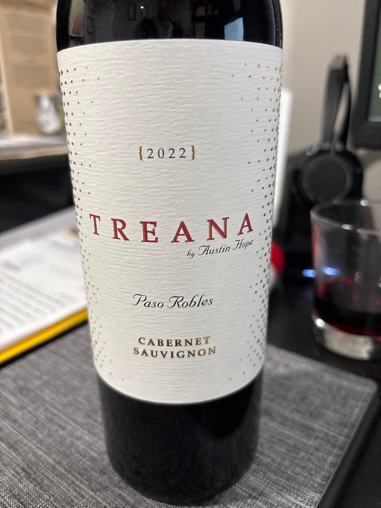 2022 Treana Cabernet Sauvignon, USA, California, Central Coast, Paso ...