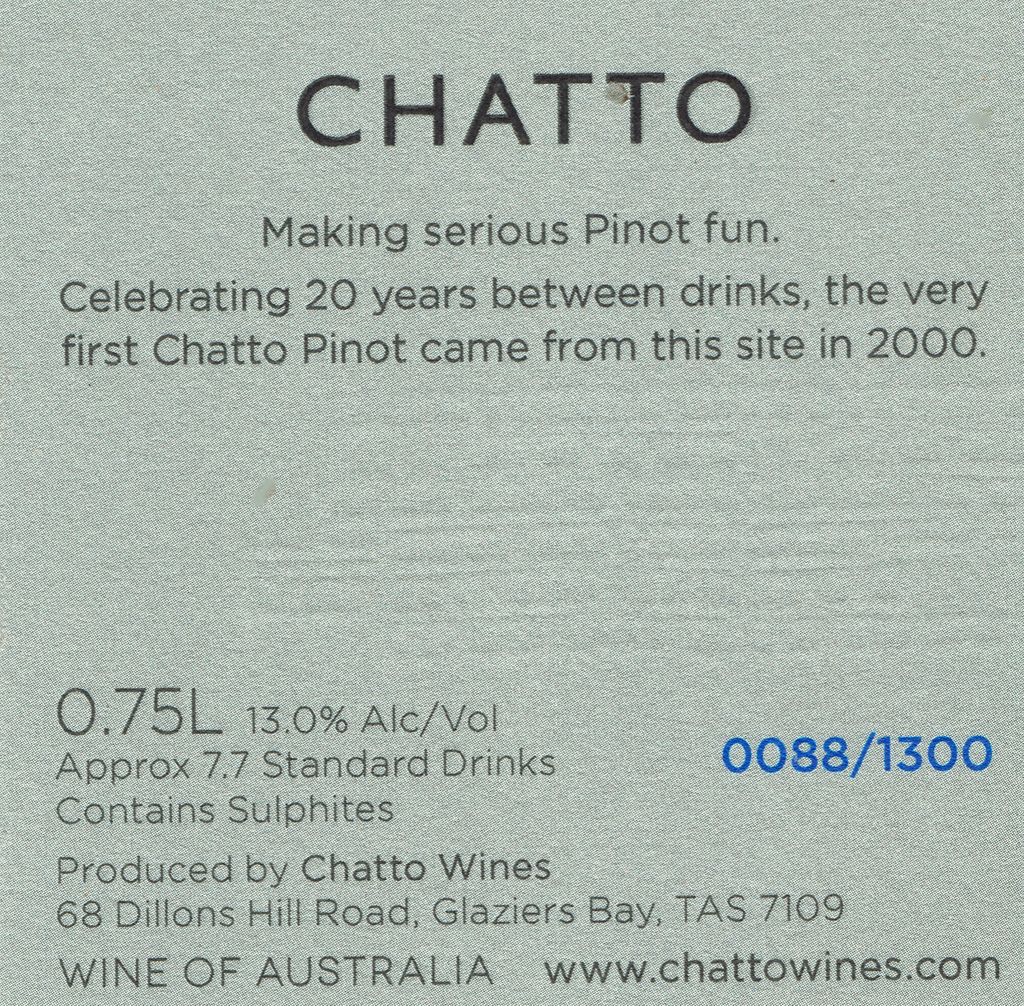 2020 Chatto Wines Pinot Noir Glengarry, Australia, Tasmania, Tamar ...