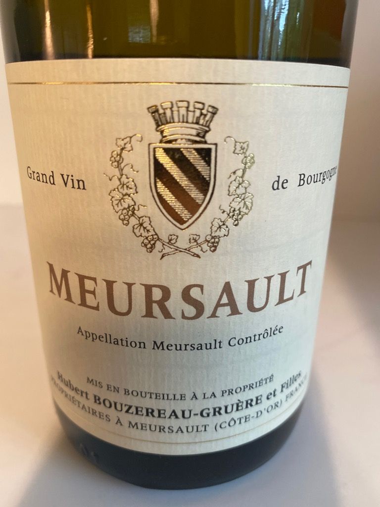 2019 Hubert Bouzereau-Gruère et Filles Meursault, France, Burgundy ...