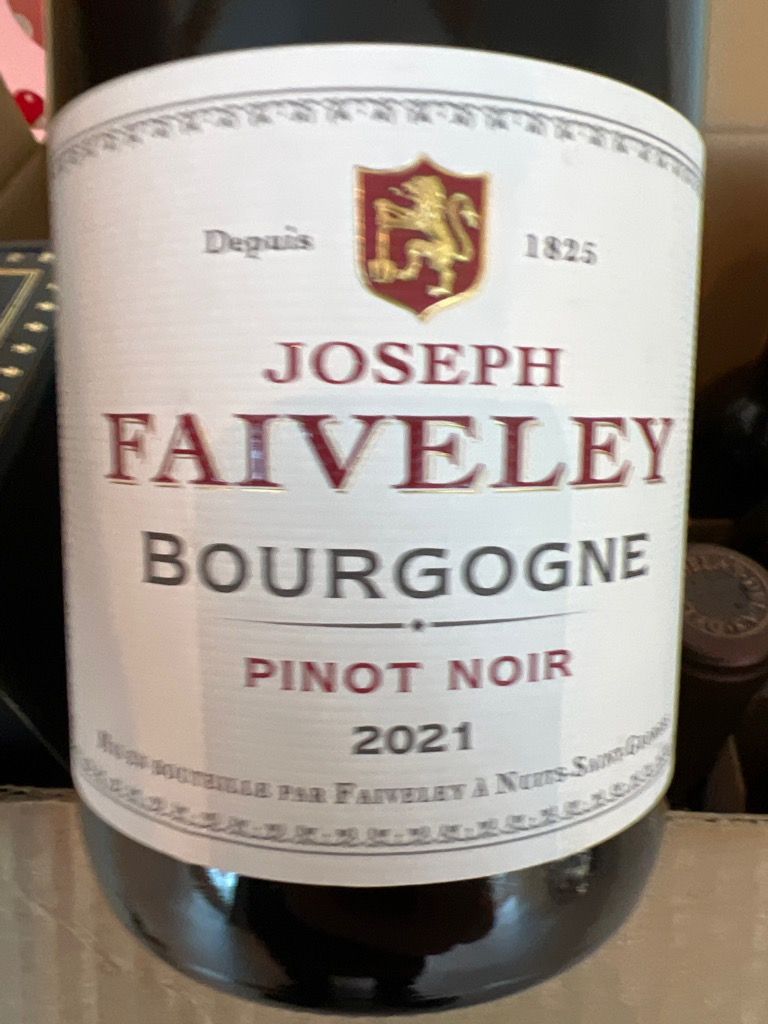 2021 Faiveley Pinot Noir Bourgogne Joseph Faiveley, France, Burgundy ...