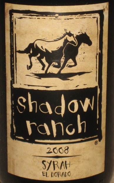 2008 Shadow Ranch Syrah Shadow Ranch, USA, California, Sierra Foothills ...