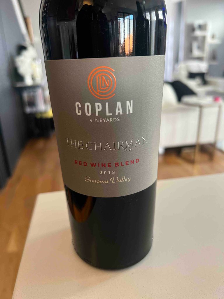 2018 Coplan Vineyards The Chairman Red Blend, USA, California, Sonoma ...