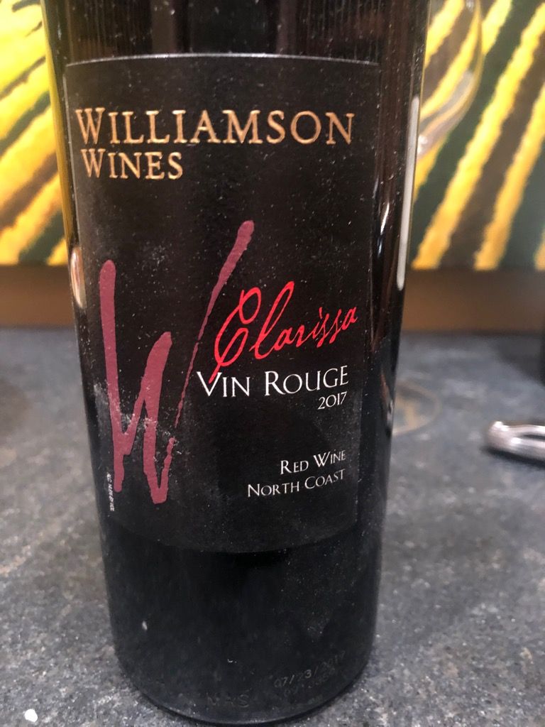 2016 Williamson Wines Vin Rouge Clarissa North Coast, USA, California ...