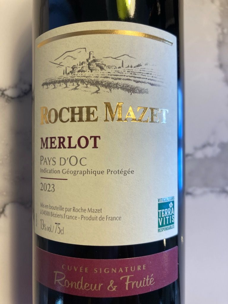 2023 Roche Mazet Merlot Vin de Pays d'Oc, France, Languedoc Roussillon ...