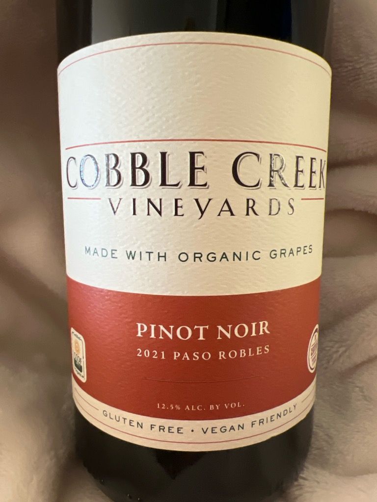 2022 Cobble Creek Vineyards Pinot Noir, USA, California, Central Coast ...
