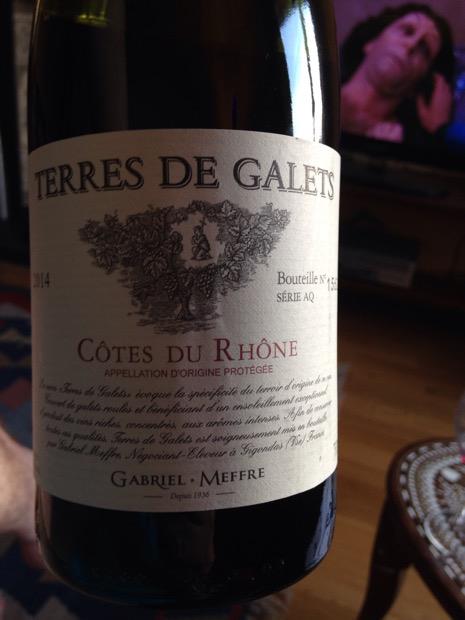 2014 Gabriel Meffre Côtes du Rhône Terres de Galets, France, Rhône ...