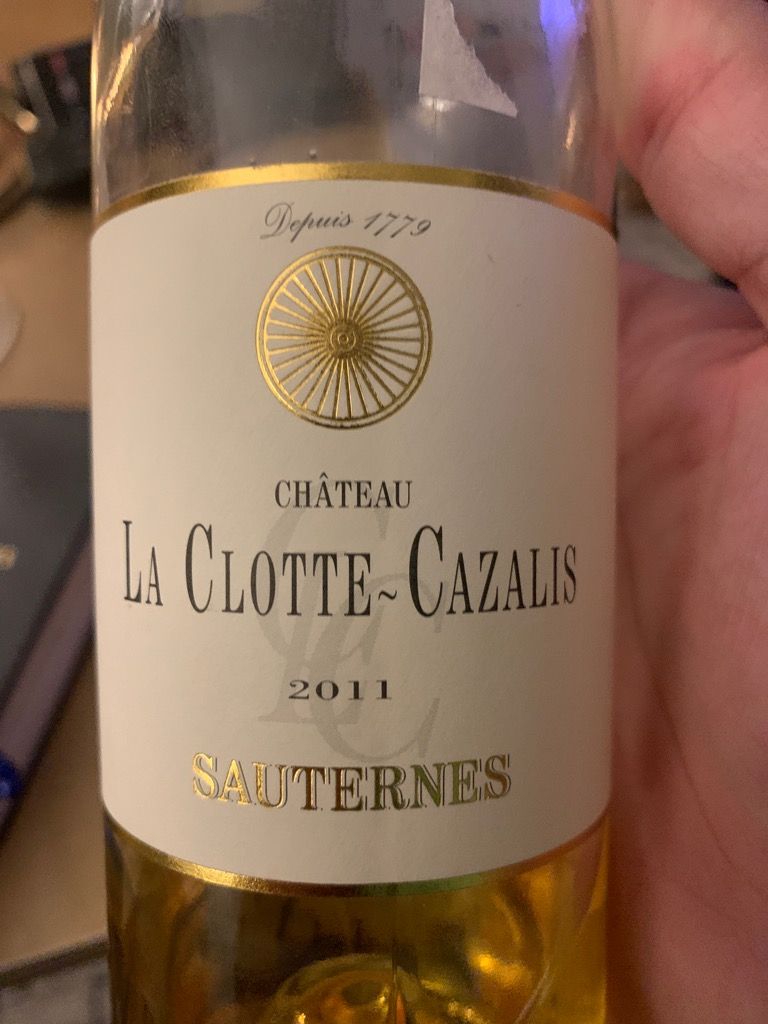 2013 Château La Clotte-Cazalis, France, Bordeaux, Sauternais, Sauternes - CellarTracker