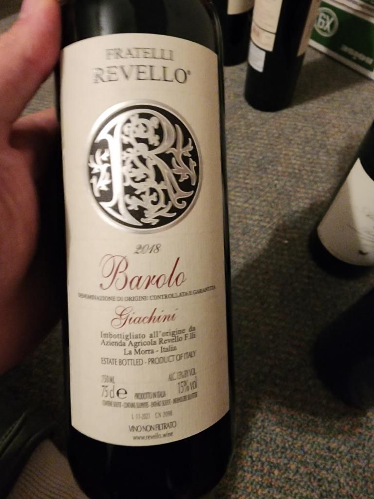 2018 Fratelli Revello Barolo Vigna Giachini, Italy, Piedmont, Langhe ...