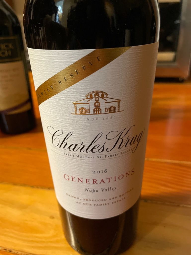 2018 Charles Krug Winery (Peter Mondavi Family) Cabernet Sauvignon ...