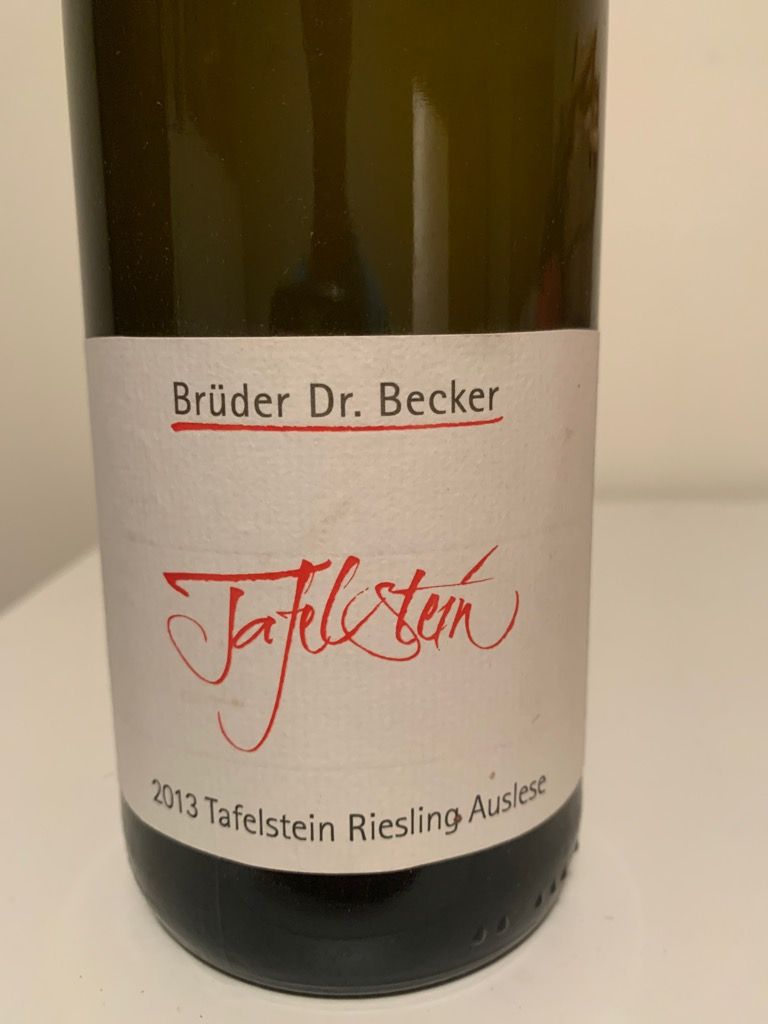2013 Brüder Dr. Becker Dienheimer Tafelstein Riesling Auslese, Germany ...