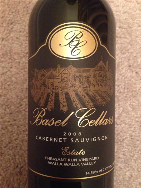 2008 Basel Cellars Cabernet Sauvignon Walla Walla Valley, USA ...