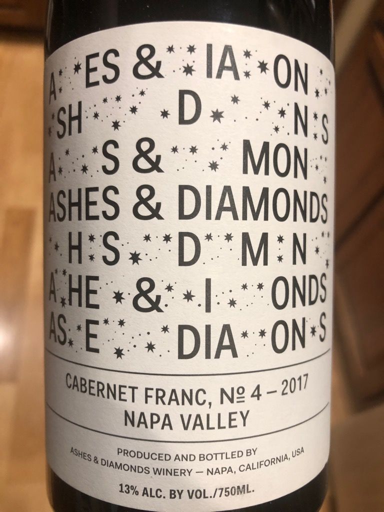 2017 Ashes & Diamonds Cabernet Franc No. 3, USA, California, Napa ...