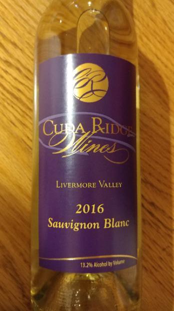 2016 Cuda Ridge Wines Sauvignon Blanc, USA, California, San Francisco ...