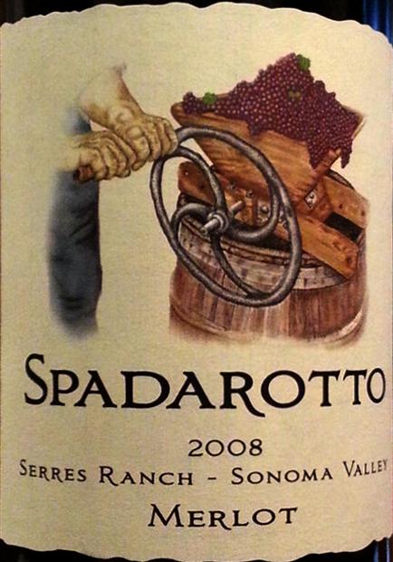 2008 Spadarotto Family Wines Merlot Serres Ranch, USA, California ...