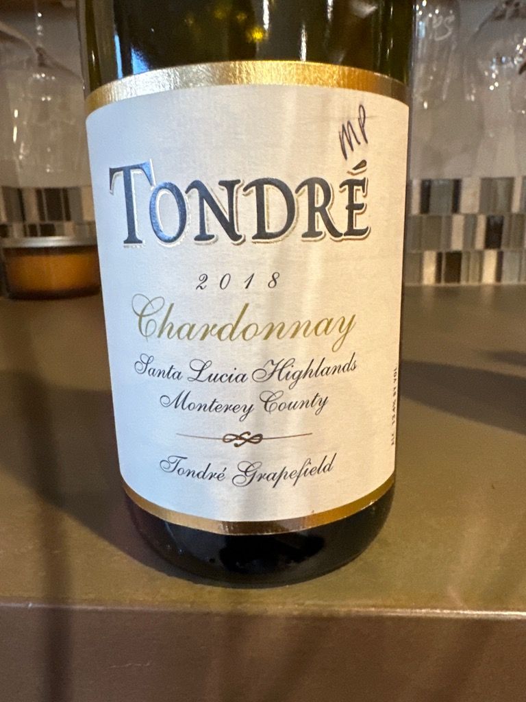 2015 Tondré Wines Chardonnay Tondré Grapefield, USA, California ...