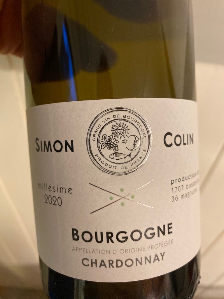 2021 Simon Colin Chardonnay Bourgogne, France, Burgundy, Bourgogne ...