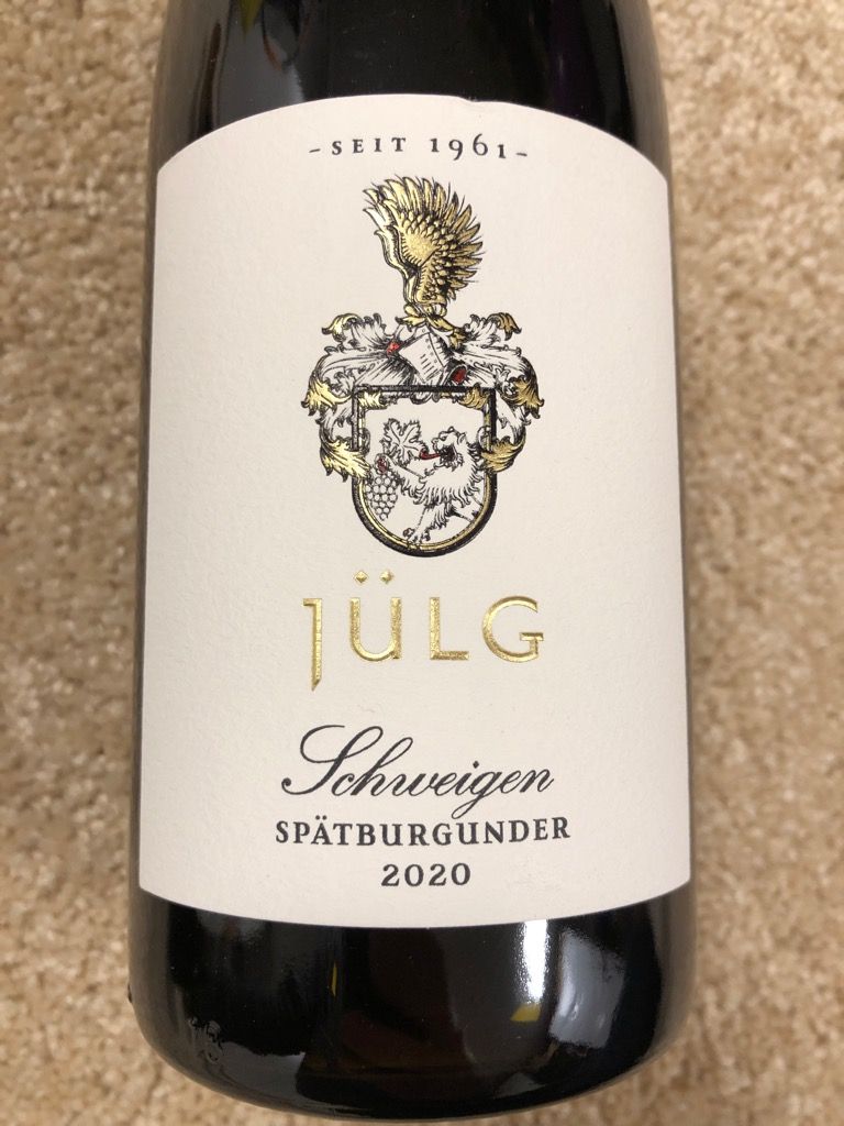 2020 Weingut Jülg Schweigen Spätburgunder, Germany, Pfalz - CellarTracker