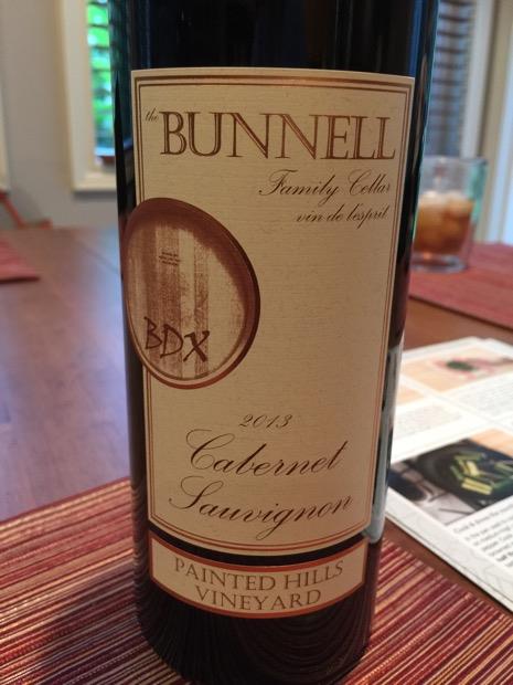 2013 Bunnell Family Cellars Cabernet Sauvignon Painted Hills Vineyard ...