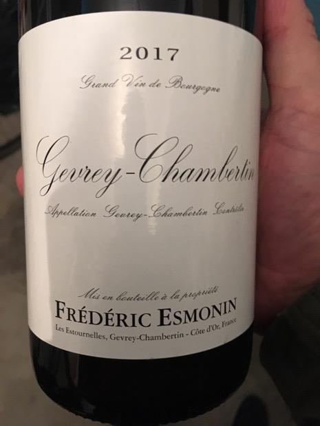2017 Frederic Esmonin Gevrey-Chambertin, France, Burgundy, Côte de ...