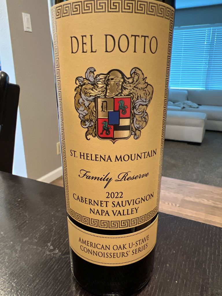 2022 Del Dotto Cabernet Sauvignon American Oak U-Stave Connoisseurs ...