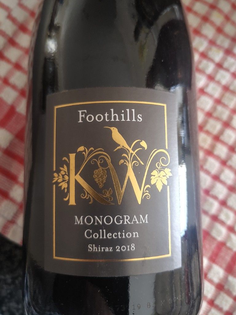 2017 Klein Welmoed Shiraz Monogram Collection Foothills Vineyards ...