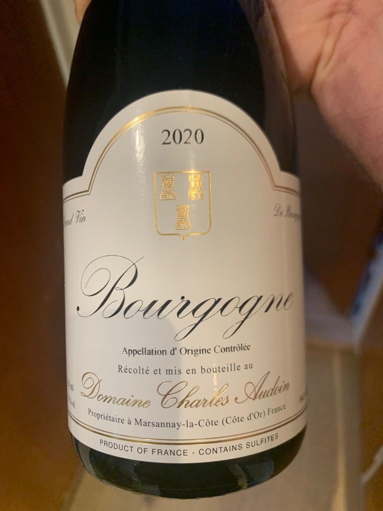 2020 Domaine Charles Audoin Bourgogne, France, Burgundy, Bourgogne ...
