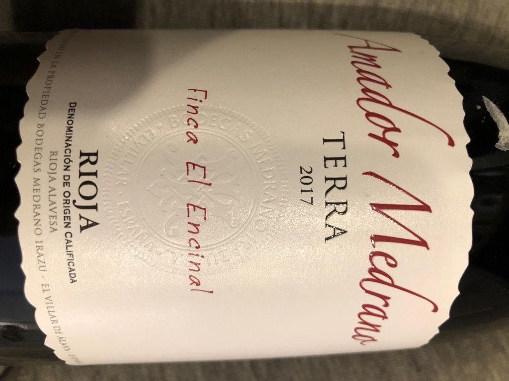 2018 Amador Medrano Rioja Terra Finca El Encinal, Spain, La Rioja ...