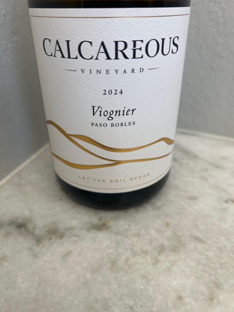 2024 Calcareous Viognier, USA, California, Central Coast, Paso Robles ...