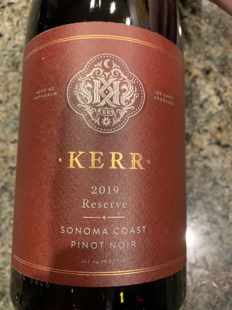 2019 Kerr Cellars Pinot Noir Reserve, USA, California, Sonoma County ...