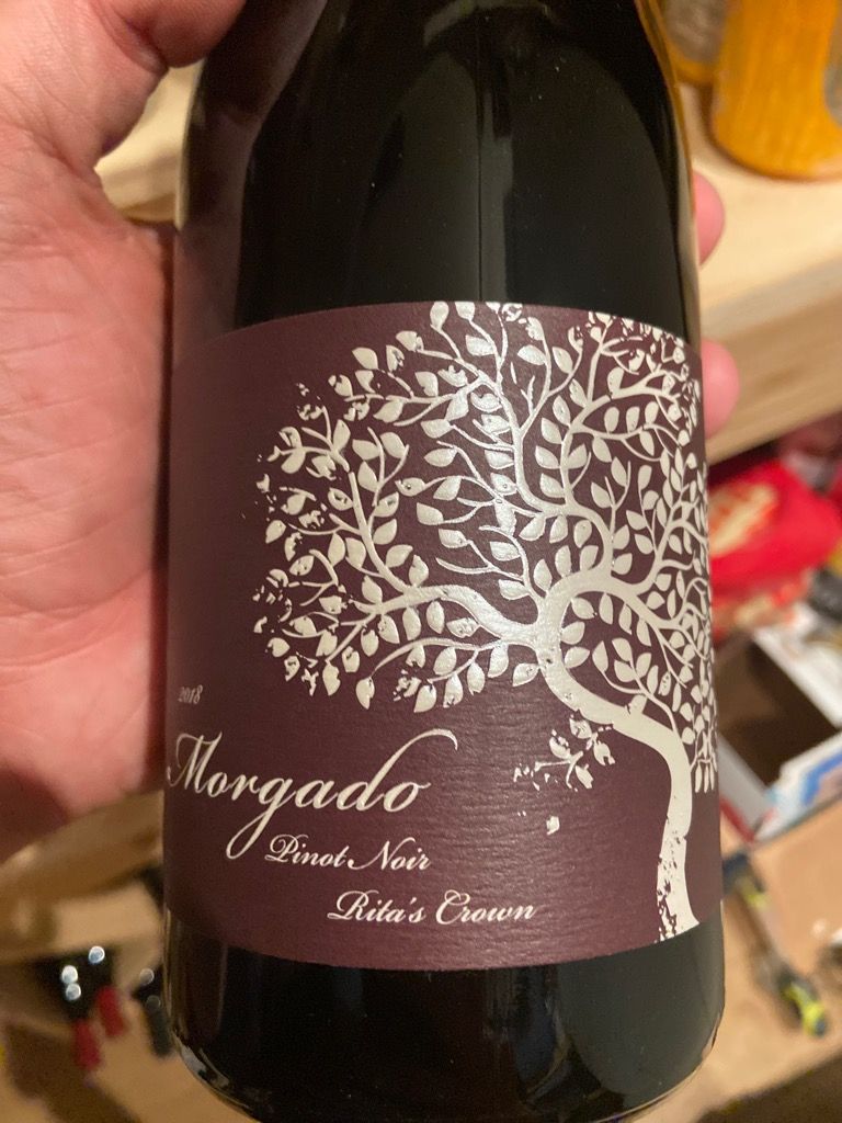 2018 Morgado Cellars Pinot Noir Rita's Crown, USA, California, Central ...