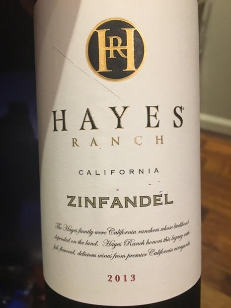 2013 Hayes Ranch Zinfandel, USA, California, Central Coast - CellarTracker