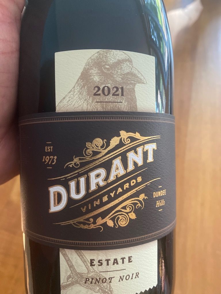 2021 Durant Vineyards Pinot Noir Estate, USA, Oregon, Willamette Valley ...