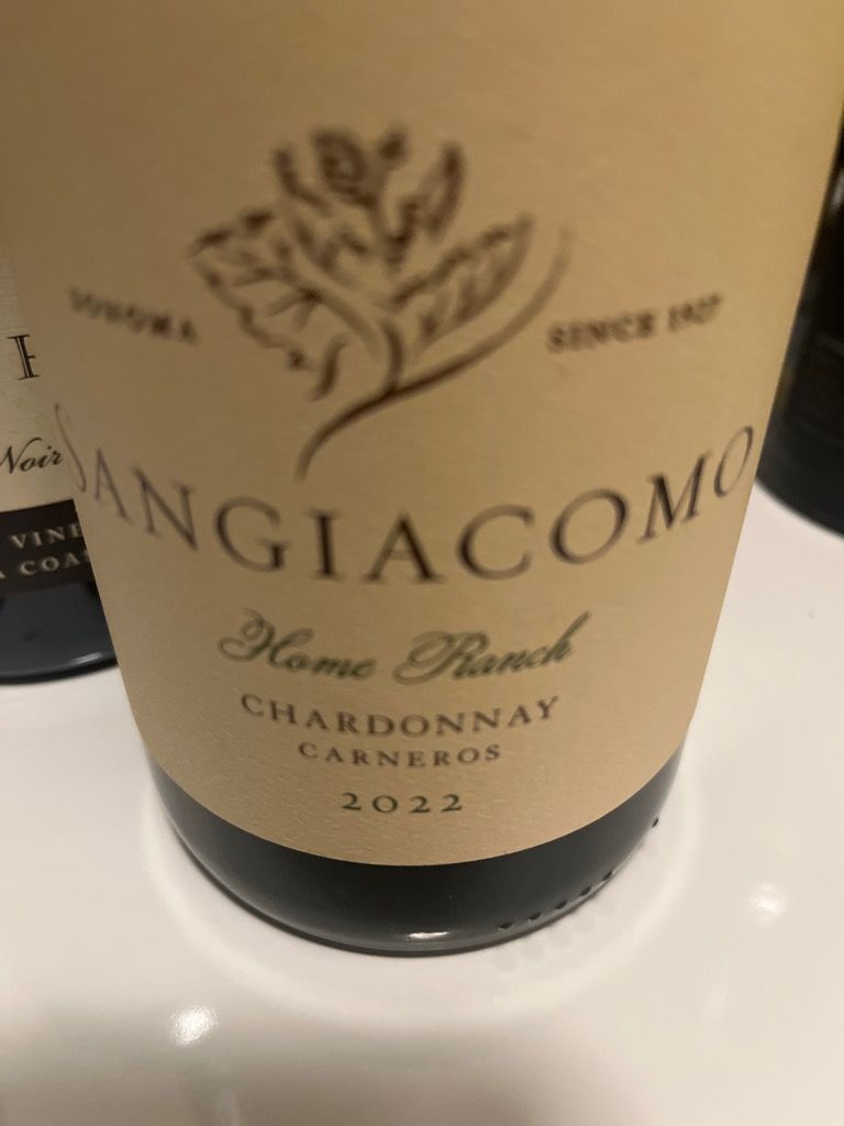2023 Sangiacomo Wines Chardonnay Home Ranch, USA, California, Napa ...