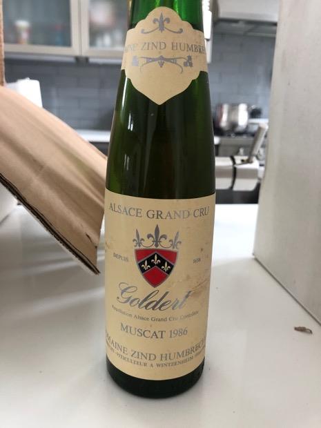 1985 Zind-Humbrecht Muscat Goldert, France, Alsace, Alsace Grand Cru ...