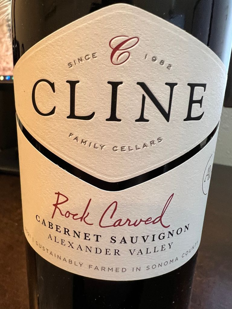 2021 Cline Cellars Cabernet Sauvignon Rock Carved, USA, California ...