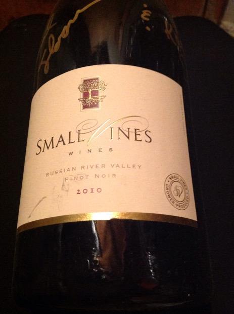 2010 Small Vines Wines Pinot Noir, USA, California, Sonoma County ...