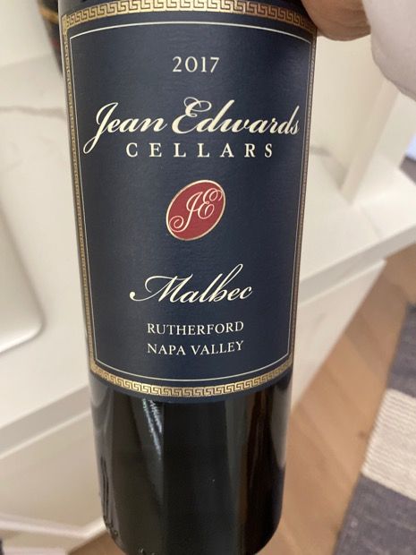 2017 Jean Edwards Cellars Malbec Melrose Vineyard Rutherford, USA ...