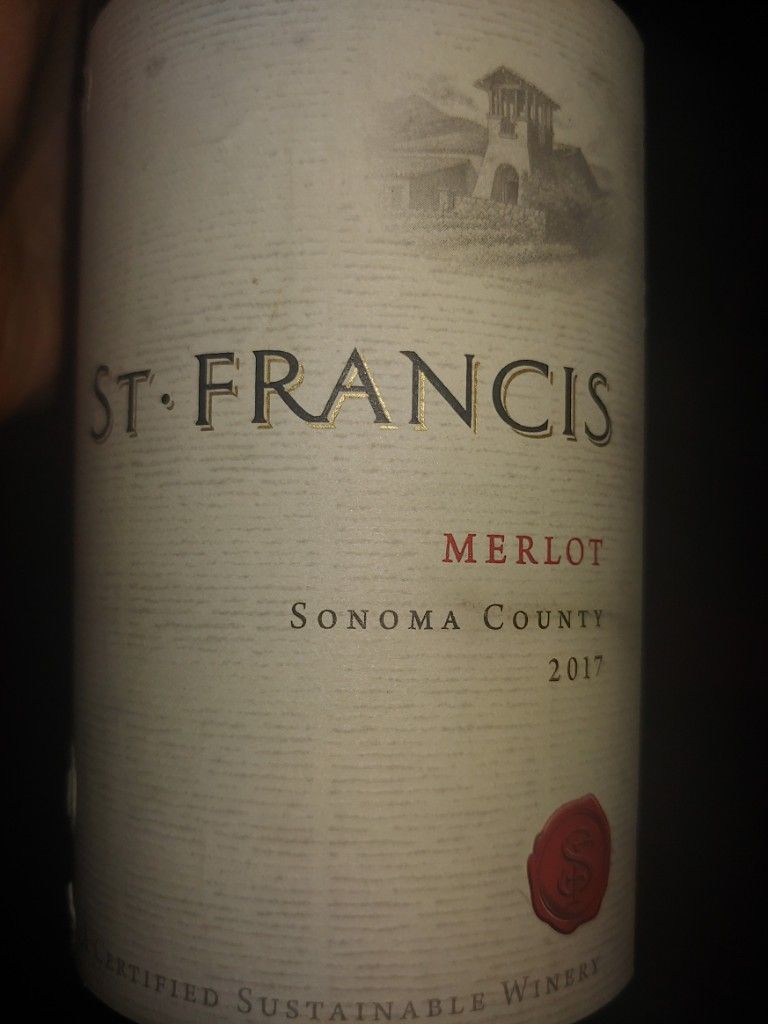 2017 St. Francis Merlot, USA, California, Sonoma County - CellarTracker