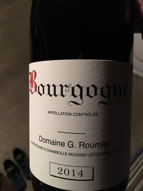 2014 Domaine G. Roumier / Christophe Roumier Bourgogne, France ...