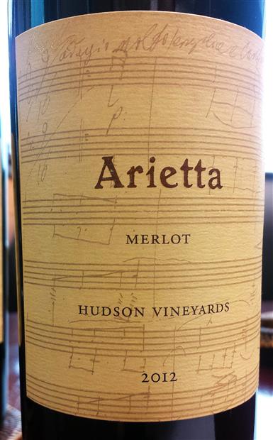 2012 Arietta Merlot Hudson Vineyards, USA, California, Napa Valley ...