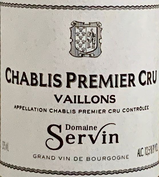 2021 Domaine Servin Chablis 1er Cru Vaillons, France, Burgundy, Chablis ...