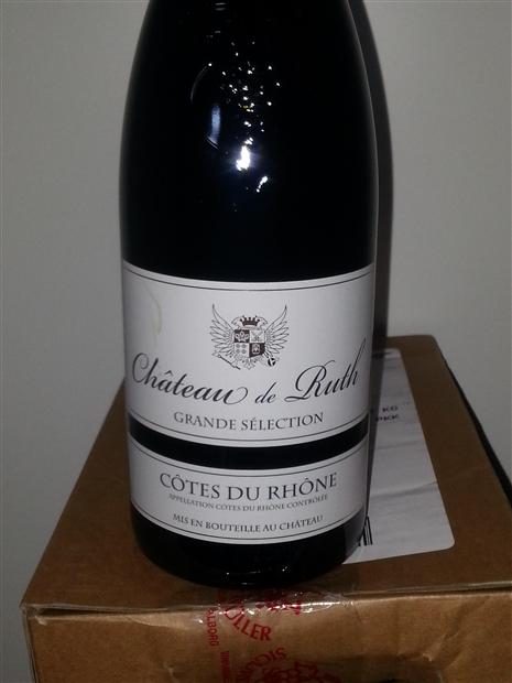 2012 Château de Ruth Côtes du Rhône, France, Rhône, Southern Rhône ...