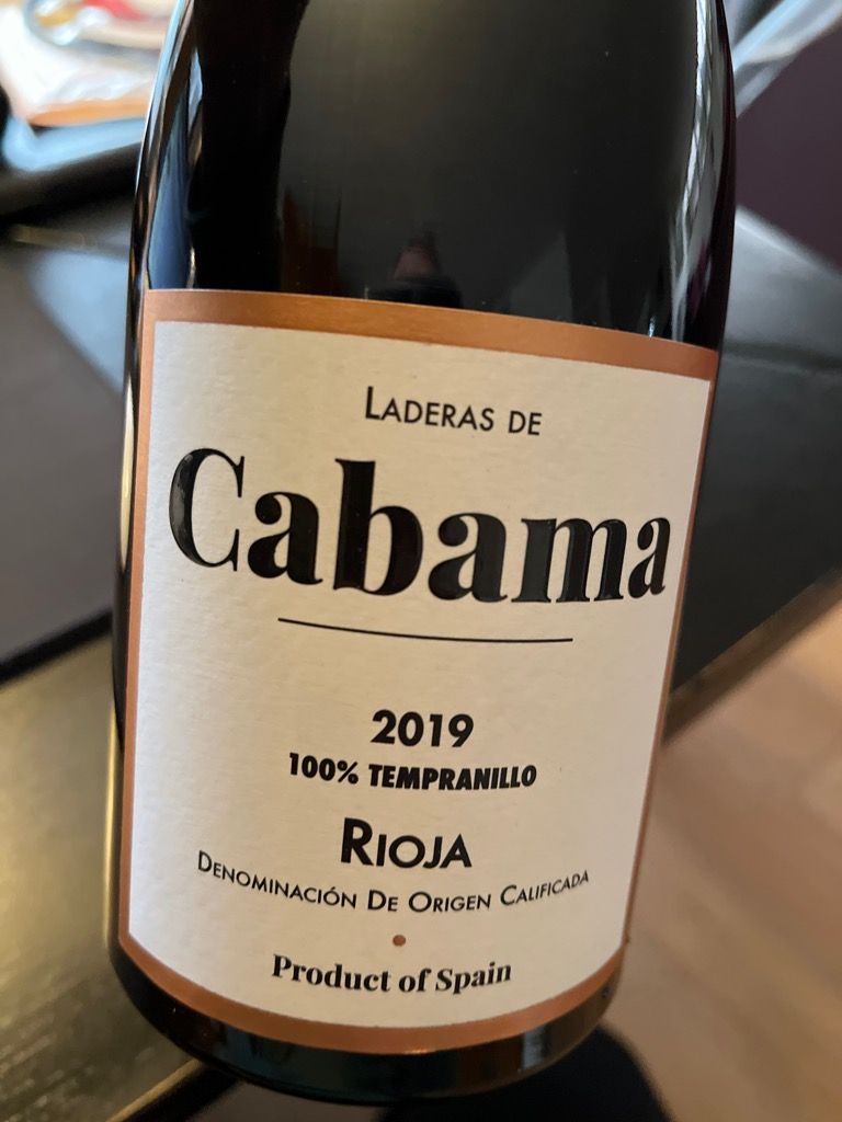 2019 Compañía Bodeguera Valenciso Rioja Laderas de Cabama, Spain, La ...