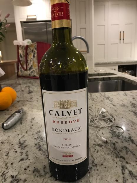 2012 Calvet Reserve - Merlot / Cabernet Sauvignon, France, Bordeaux ...