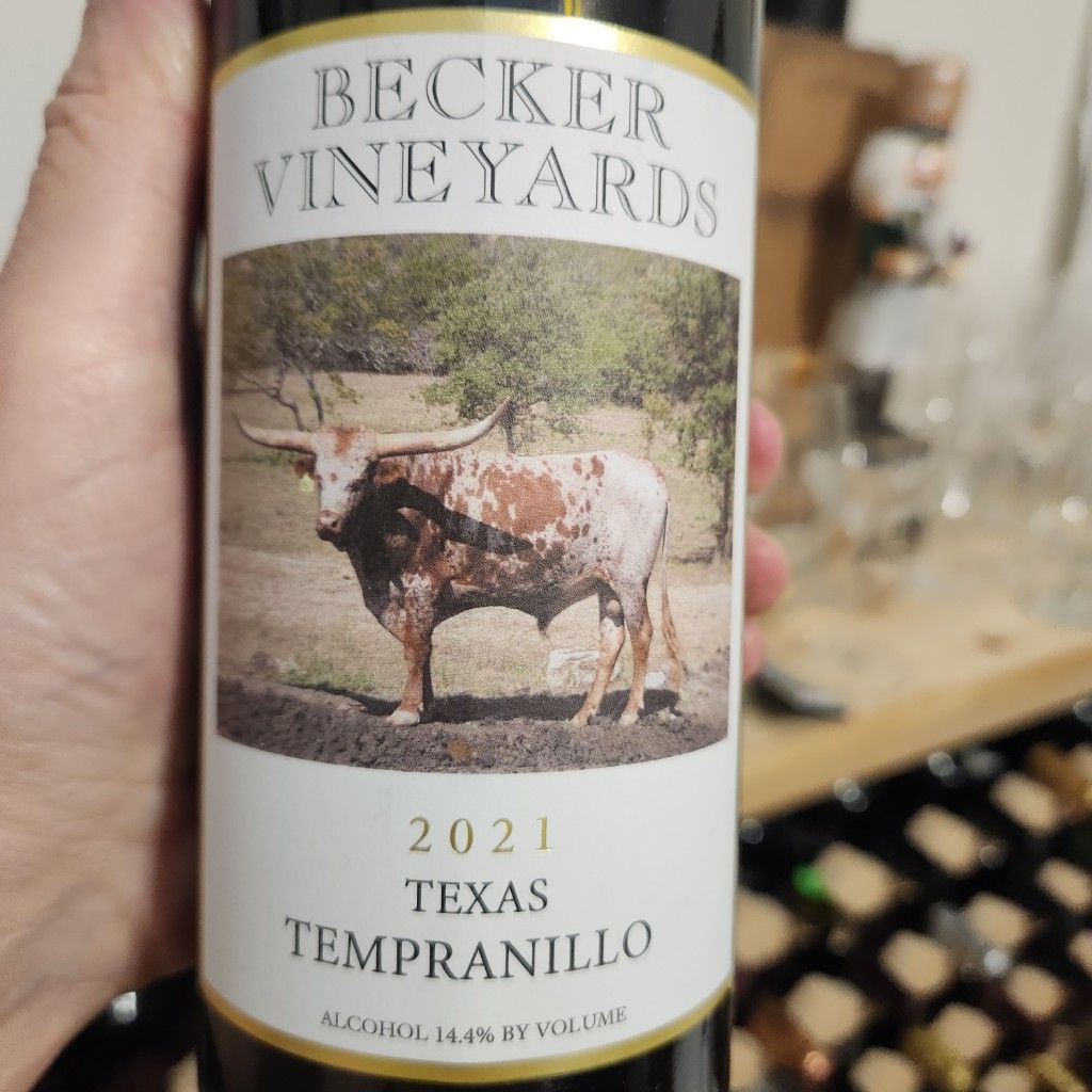 2021 Becker Vineyards Tempranillo, USA, Texas, Texas Hill Country ...