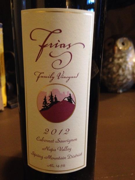 2011 Frias Family Vineyard Cabernet Sauvignon Premiere Napa Valley ...