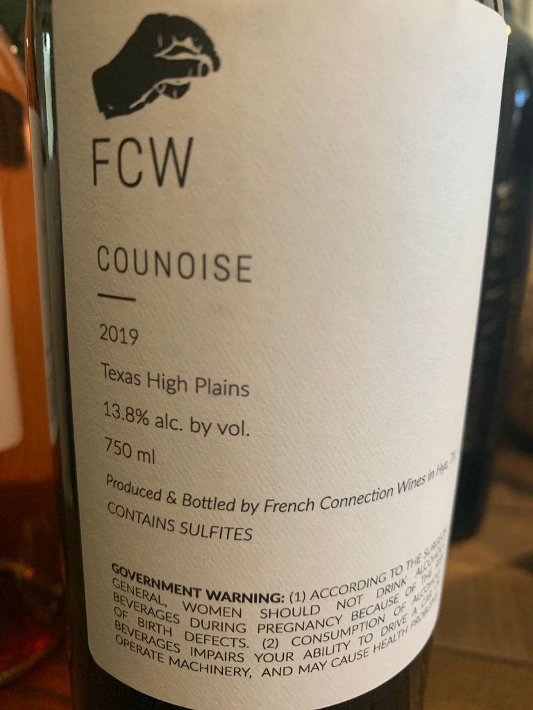 2019 French Connection Wines Counoise, USA, Texas, Texas High Plains ...