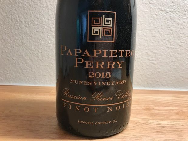 2018 Papapietro Perry Pinot Noir Nûnes Vineyard, USA, California ...